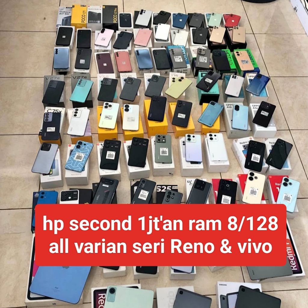 Jual hp second harga 1jt'an ram 8/128 seri Oppo&vivo | Shopee Indonesia