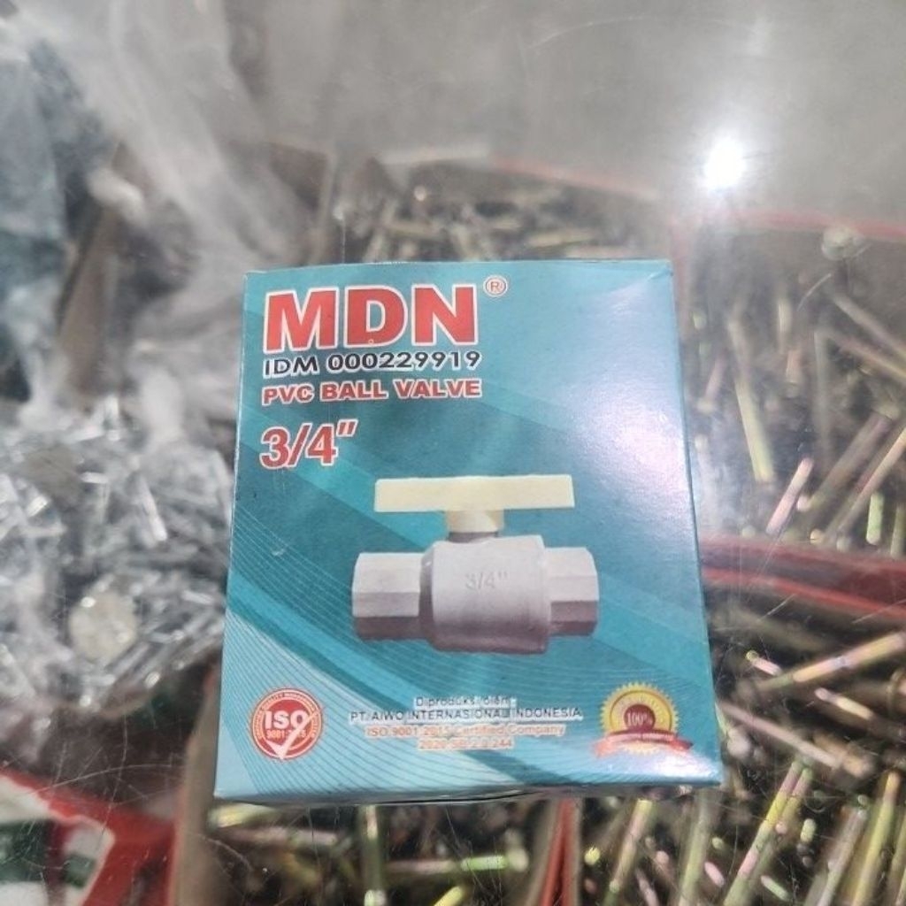 Jual stopkran pvc ball valve merk mdn 3/4" | Shopee Indonesia