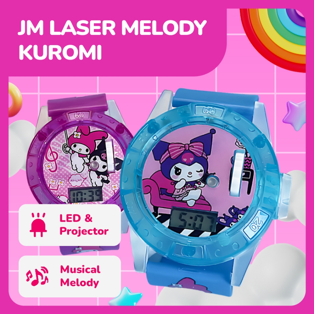 Jual Jam Digital Anak Perempuan Kuromi – Laser & Musik Lucu | Jam Anak ...