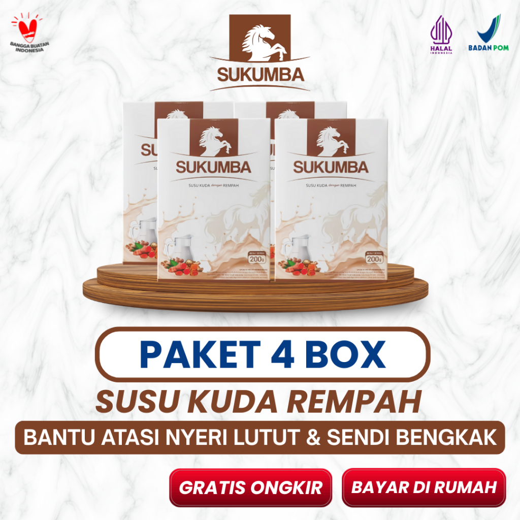 Jual 4 Box SUKUMBA Susu Kuda Sumbawa Asli BPOM - Atasi Nyeri Lutut ...