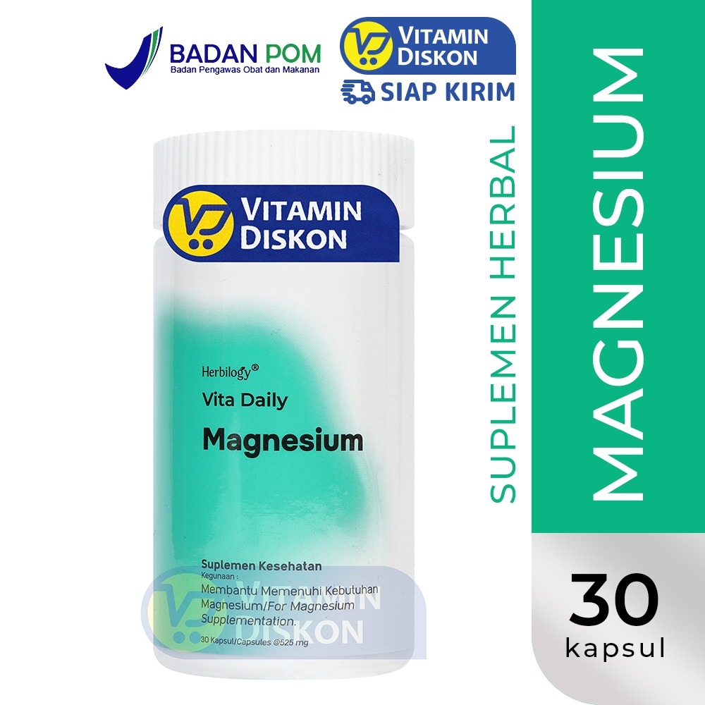 Jual HERBILOGY VITA DAILY MAGNESIUM 30 CAPSULE | Suplemen Untuk ...