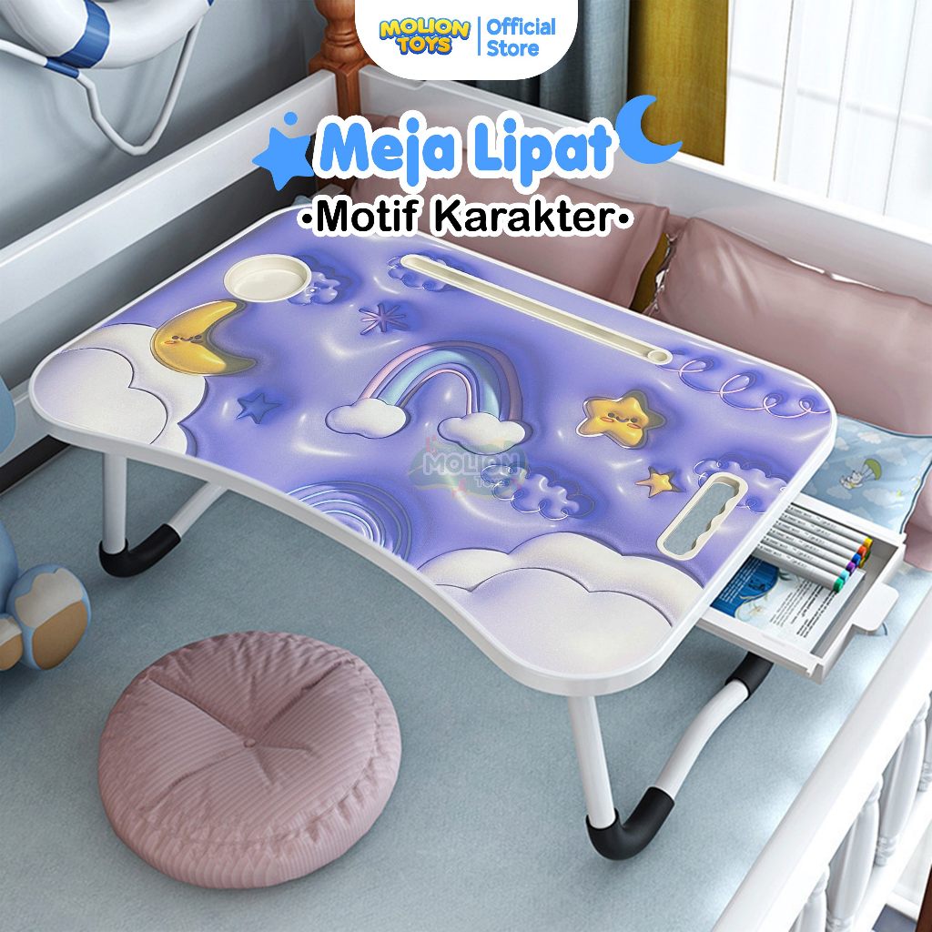 Jual Meja Belajar Anak Lipat Karakter Kartun 60x40 –Portable & Ringan ...