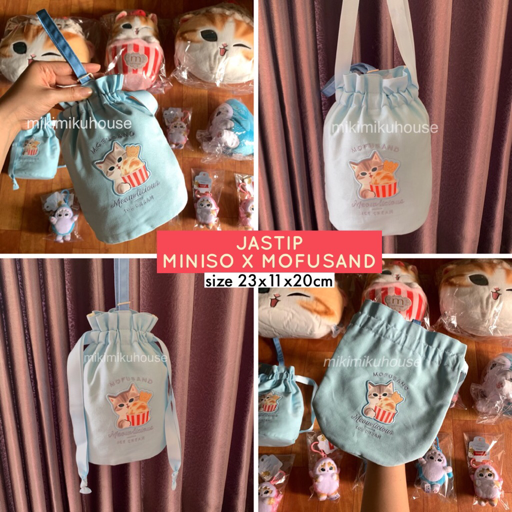 Jual MINISO x MOFUSAND POUCH HANDLE BAG TAS SERUT CLUTCH MOFUSAND ...