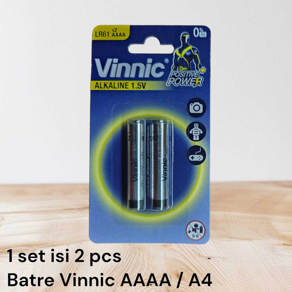 Jual battery VINNIC A4 satu set 2 pcs Baterai AAAA Batre A4 1.5V ...