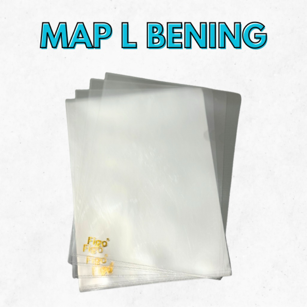 Jual Map L Bening Ukuran A4 Bahan Plastik Tebal Dokumen Anti Lecek ...