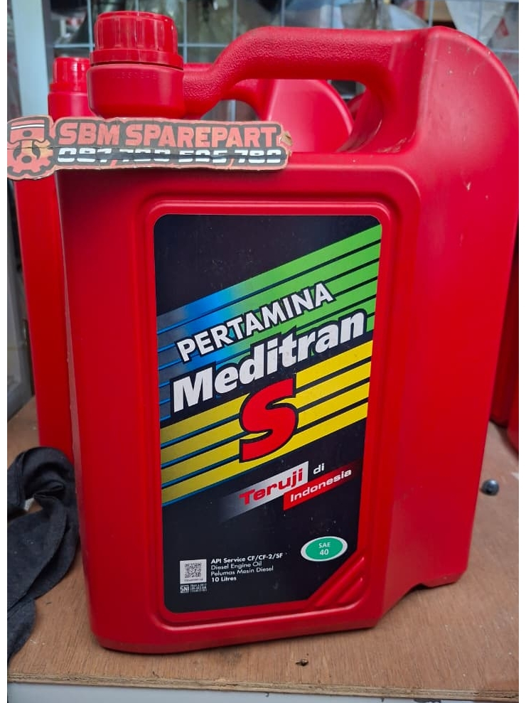Jual Oli Mesin Pertamina Meditran S SAE 40 10L Original – Diesel Engine ...
