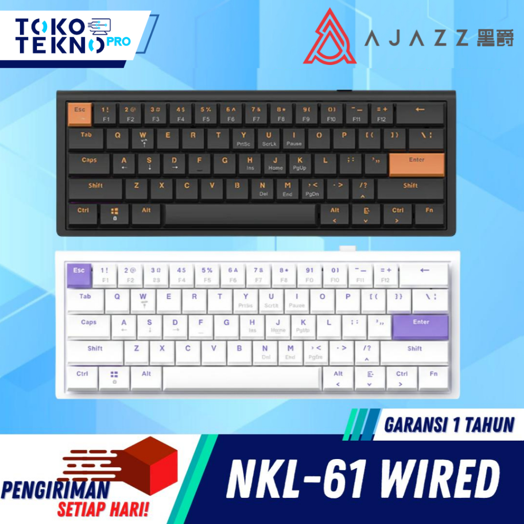 Jual Ajazz X Nacodex NKL61 / NKL-61 Mechanical Gaming Keyboard Wired ...