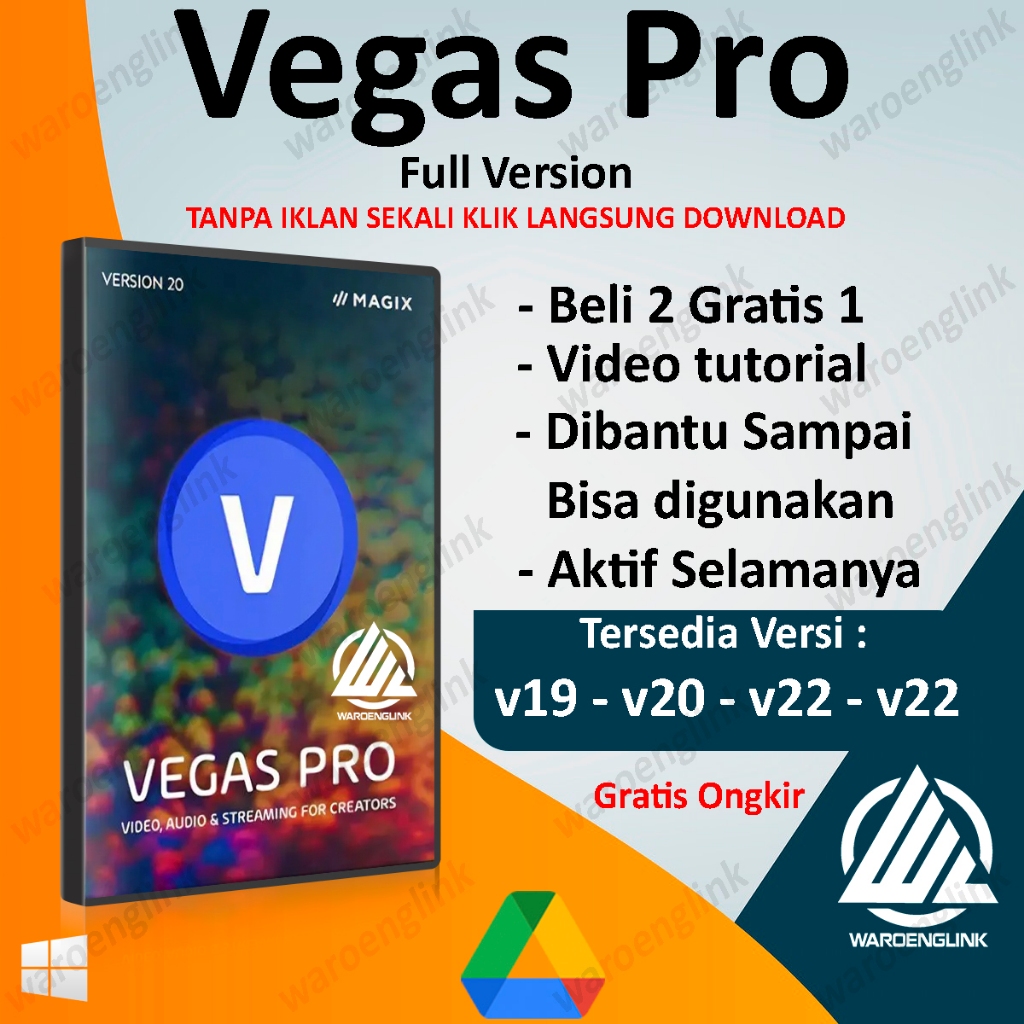 Jual Vegas Pro 23 terbaru 2025 Full Version | Video Install | Windows ...