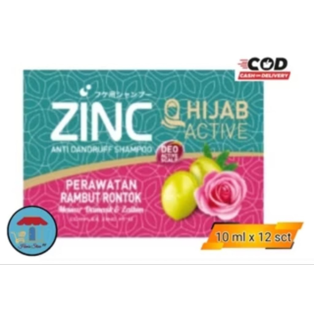 Jual ZINC SHAMPOO Anti Dandruff HIJAB Active Perawatan Rambut Rontok ...