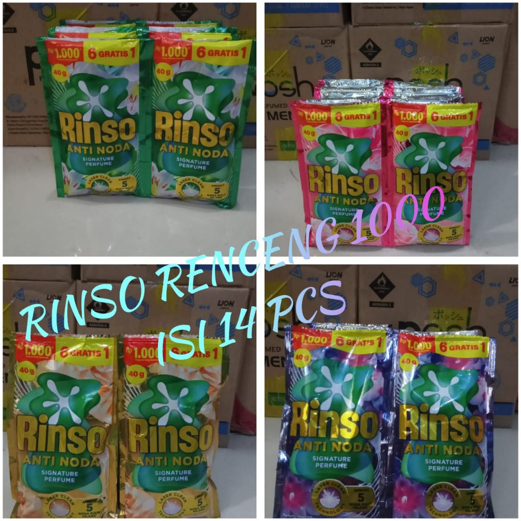 Jual Rinso cair renceng eceran 1000 isi 14 pcs | Shopee Indonesia