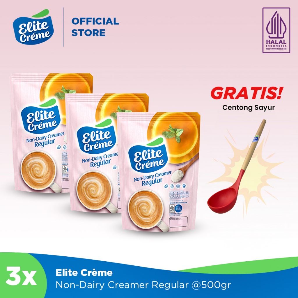 Jual Elite Creme Non Dairy Creamer Regular 500gr x 3 | Shopee Indonesia