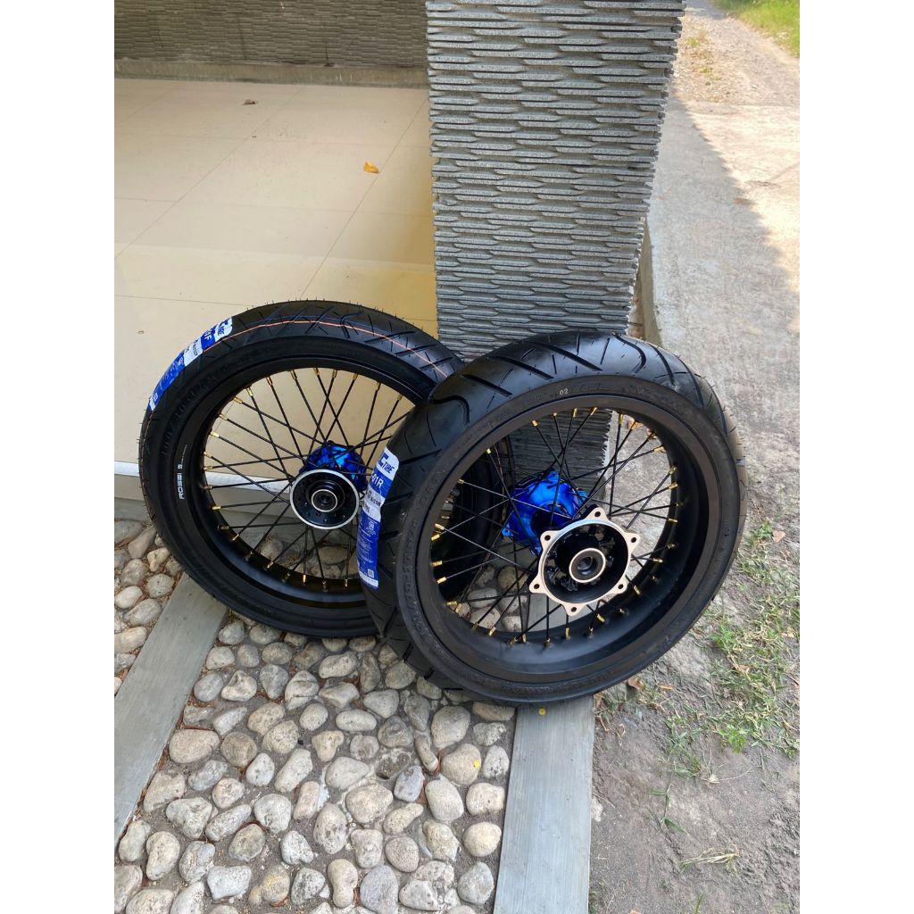 Jual Roda Supermoto Yamaha WR 155 Ring 17 Ban IRC Baru Murah Wheelset ...