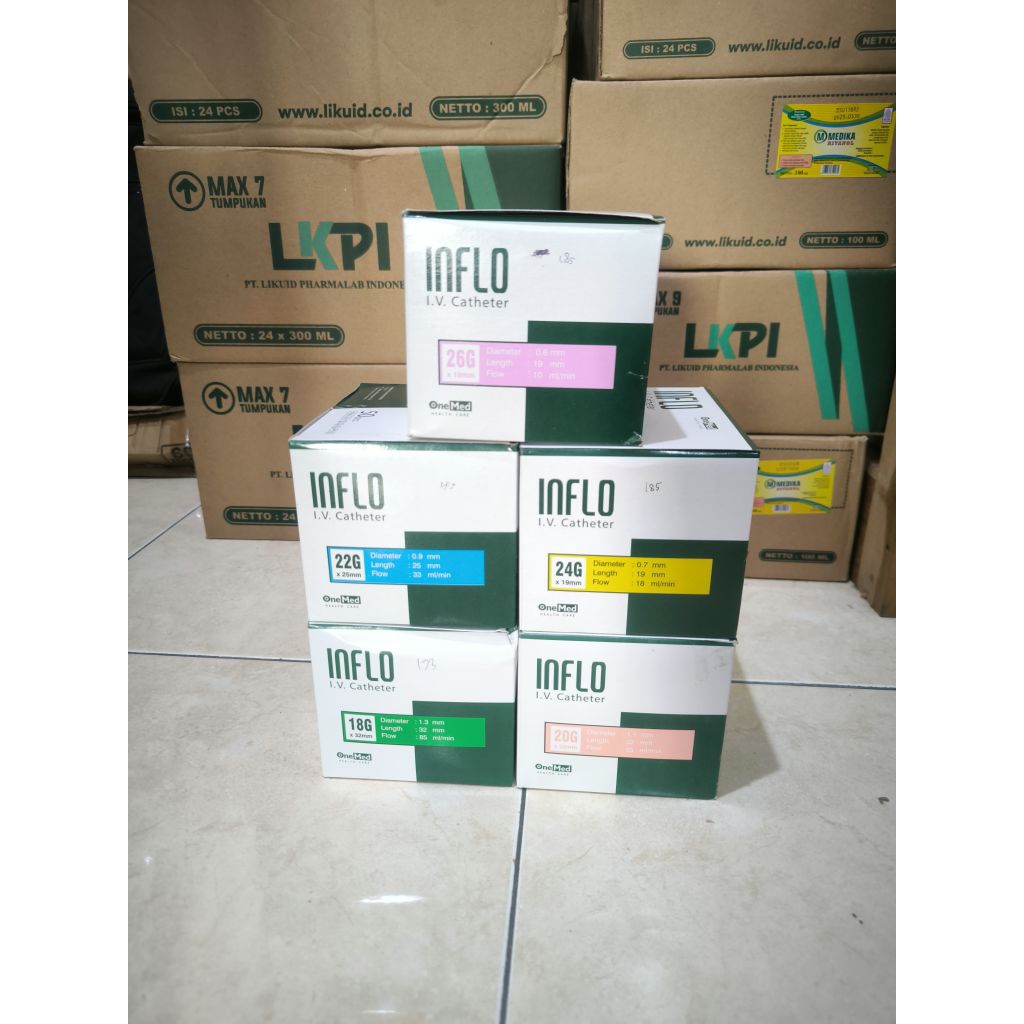 Jual Inflo Iv Onemed / Iv Catheter Inflo / Abbocath Inflo 18g, 20g, 22g ...