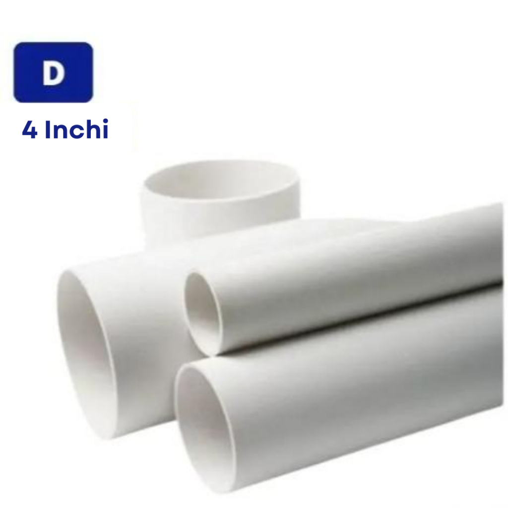 Jual Pipa PVC D 4" Putih Paralon Pralon 4 inch Pipa Air 1 meter ...