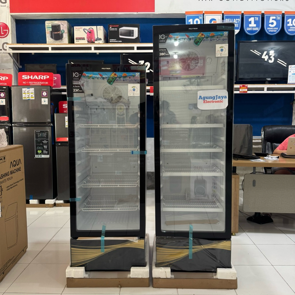 Jual SHOWCASE POLYTRON SCN 227 4 RAK DISPLAY COOLER KULKAS LOW WATT 230 LITERS (CILEGON SERANG ...