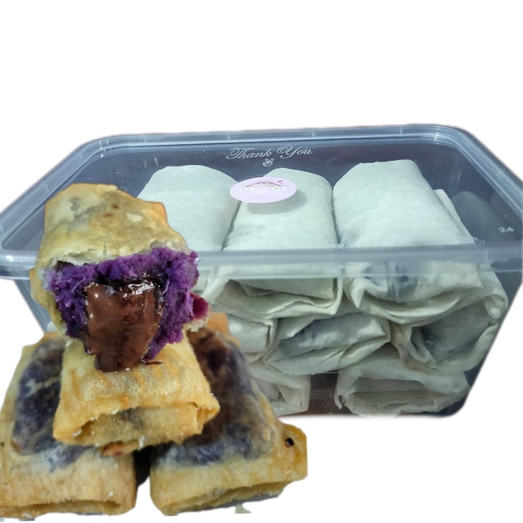 Jual Lumpia Lumer Isi Ubi Ungu Topping Cokelat Isi 10 Frozen Sameday ...