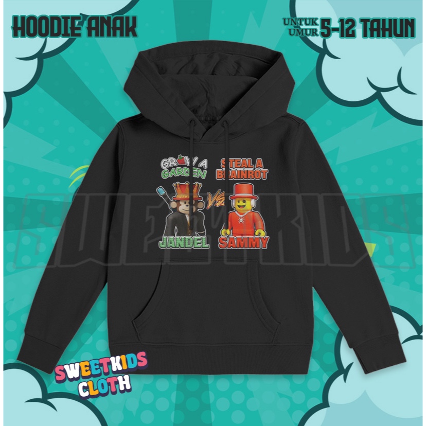 Jual Jaket Hoodie Anak Steal A Brainrot Sammy vs Grow A Garden Jandel ...