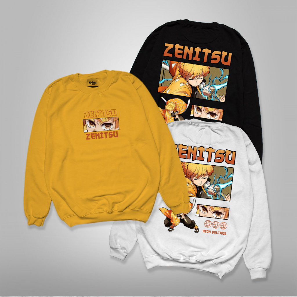 Jual FortKlass Sweater ZENITSU Pria Lengan Panjang Sweater Cowok ...