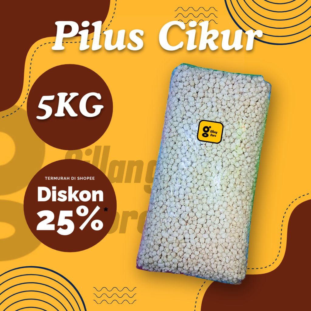 Jual pilus cikur 5kg /ball toping makanan tradisional | Shopee Indonesia