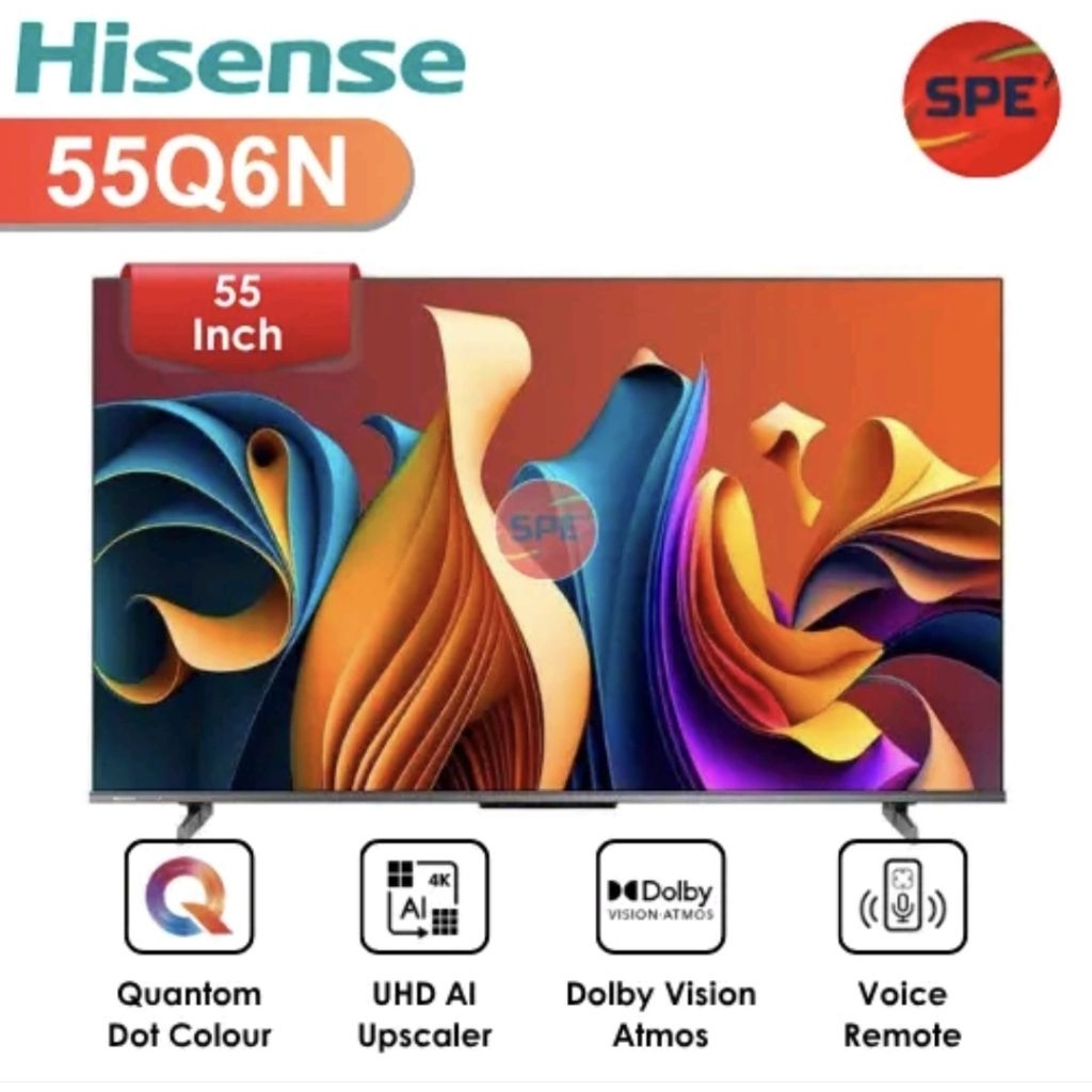 Jual GOOGLE TV HISENSE UKURAN 55 INCH 55Q6N QLED UHD 4K GARANSI RESMI ...