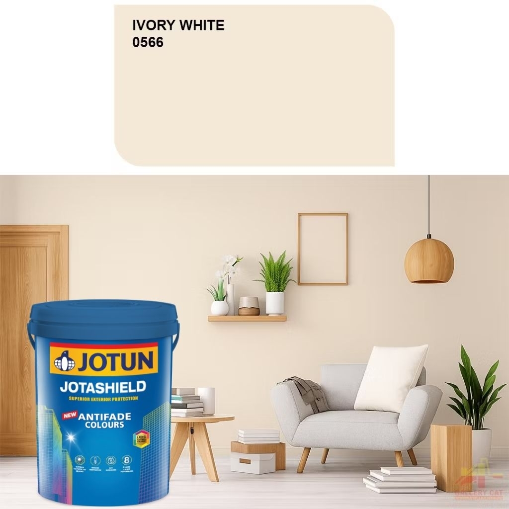Jual JOTUN JOTASHIELD ANTIFADE Warna Ivory White 0566 isi 20 Liter ...
