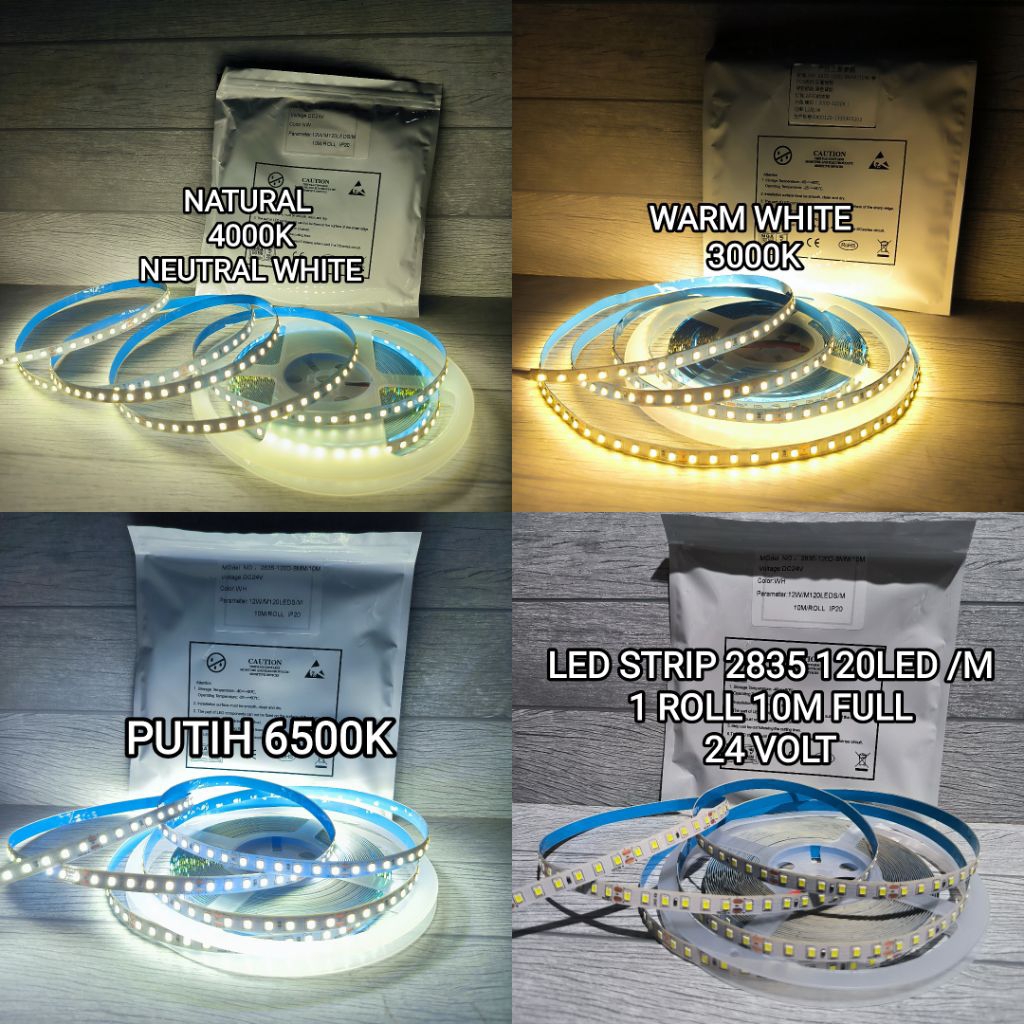 Jual NAVIGATE LED STRIP LIGHT 24V INDOOR 120LED/M 2835 10M 10 METER 24 ...