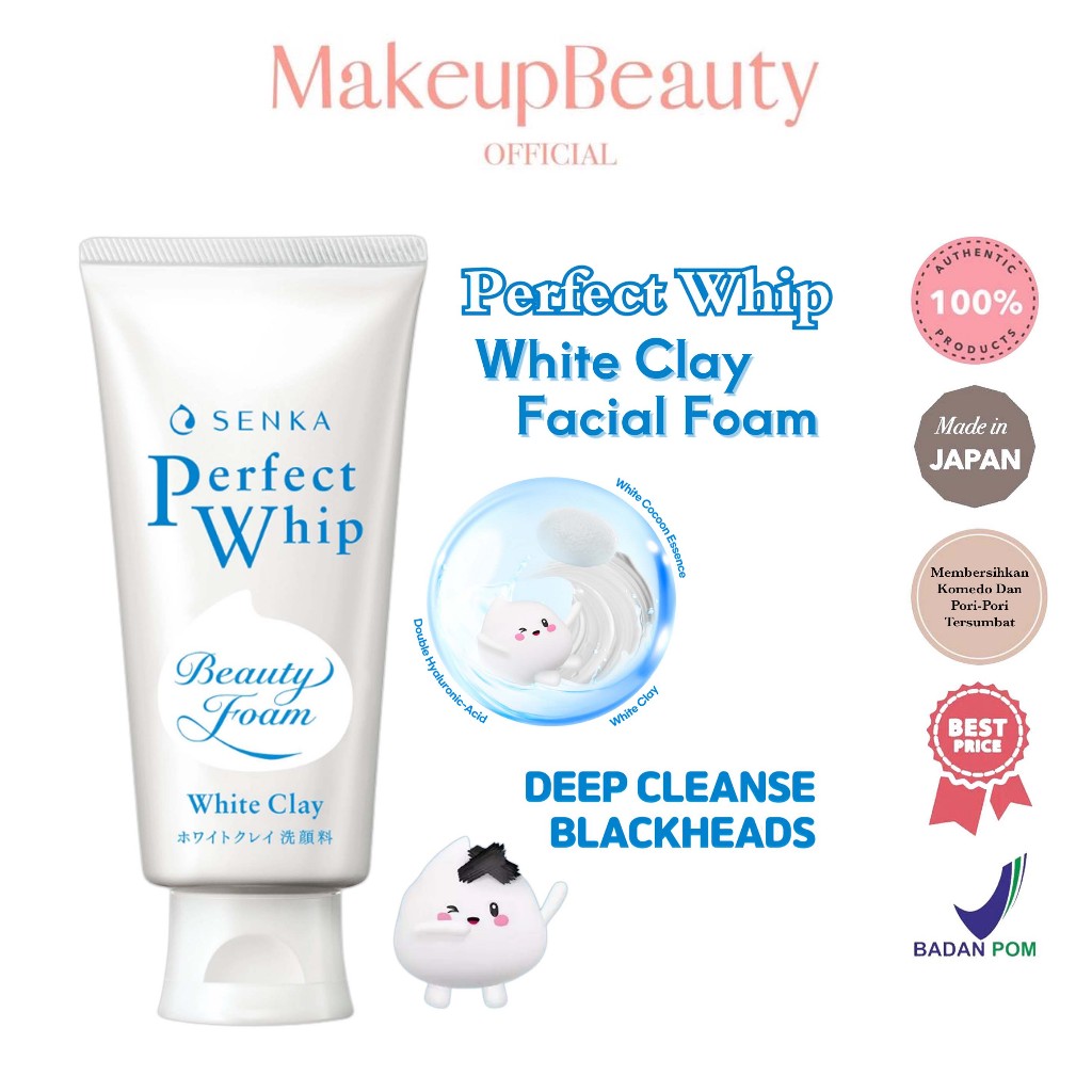 Jual SENKA Perfect White Clay Facial Foam 120gr | Shopee Indonesia