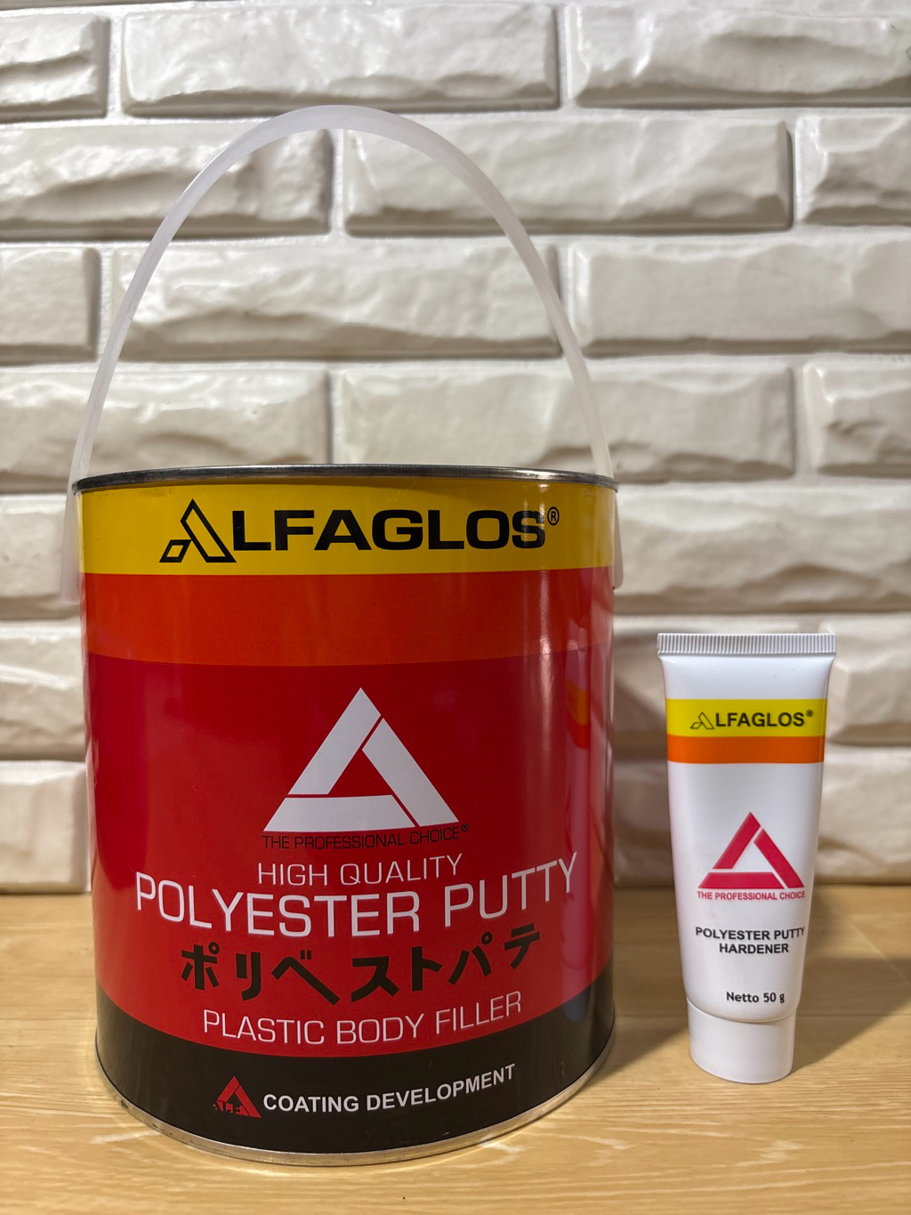 Jual DEMPUL ALFAGLOS 1 GALON | Alfaglos Polyester Putty + Hardener 50g ...