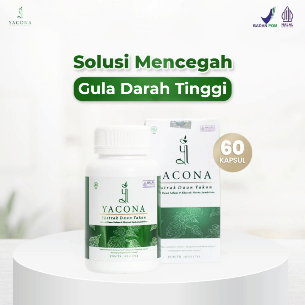 Jual Yacona Mini Obat Gula Darah Tinggi Bantu Turunkan Gula Darah Anda ...