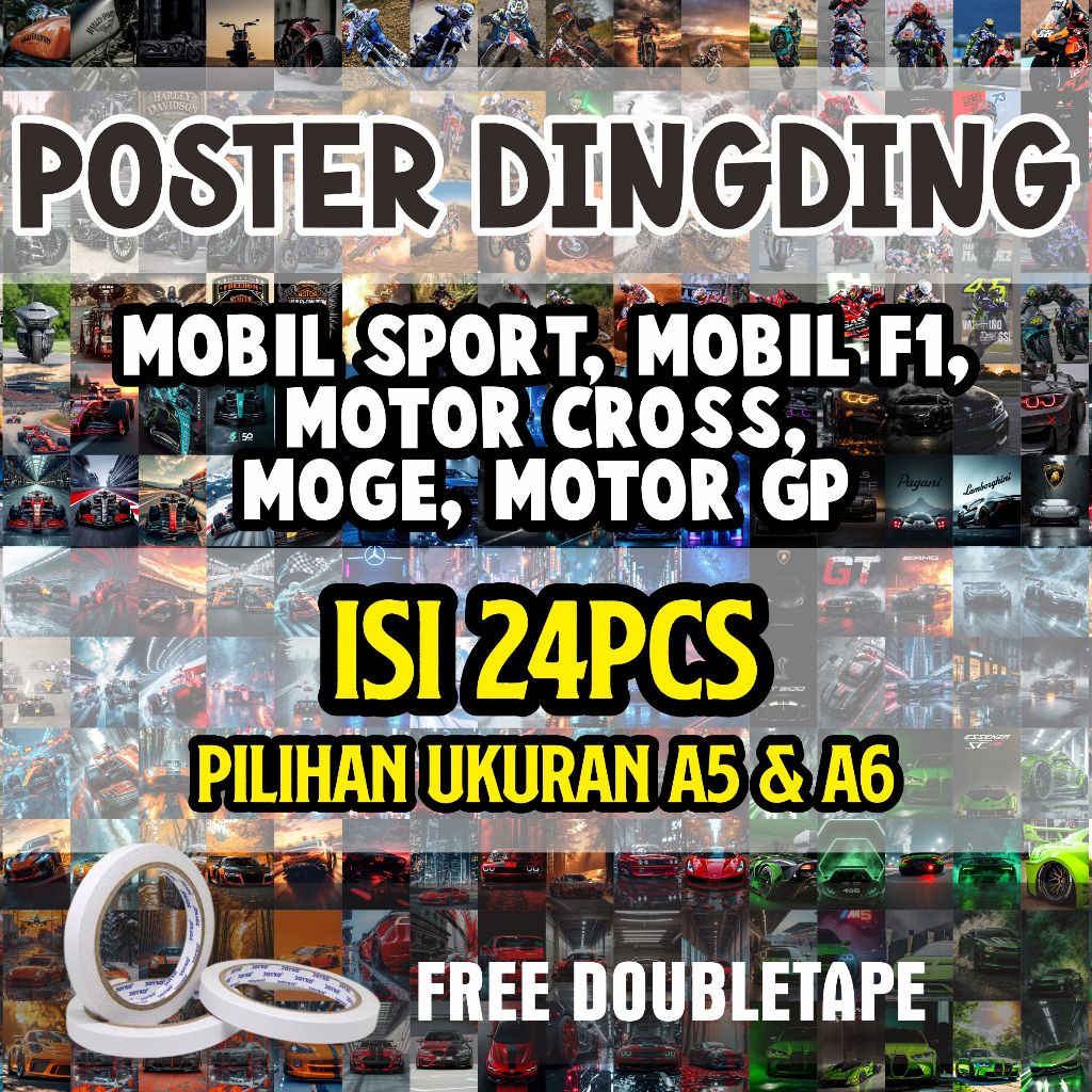 Jual POSTER DINGDING MURAH | MOGE | CROSS | GP | MOBIL SOPRT | MOBIL F1 ...