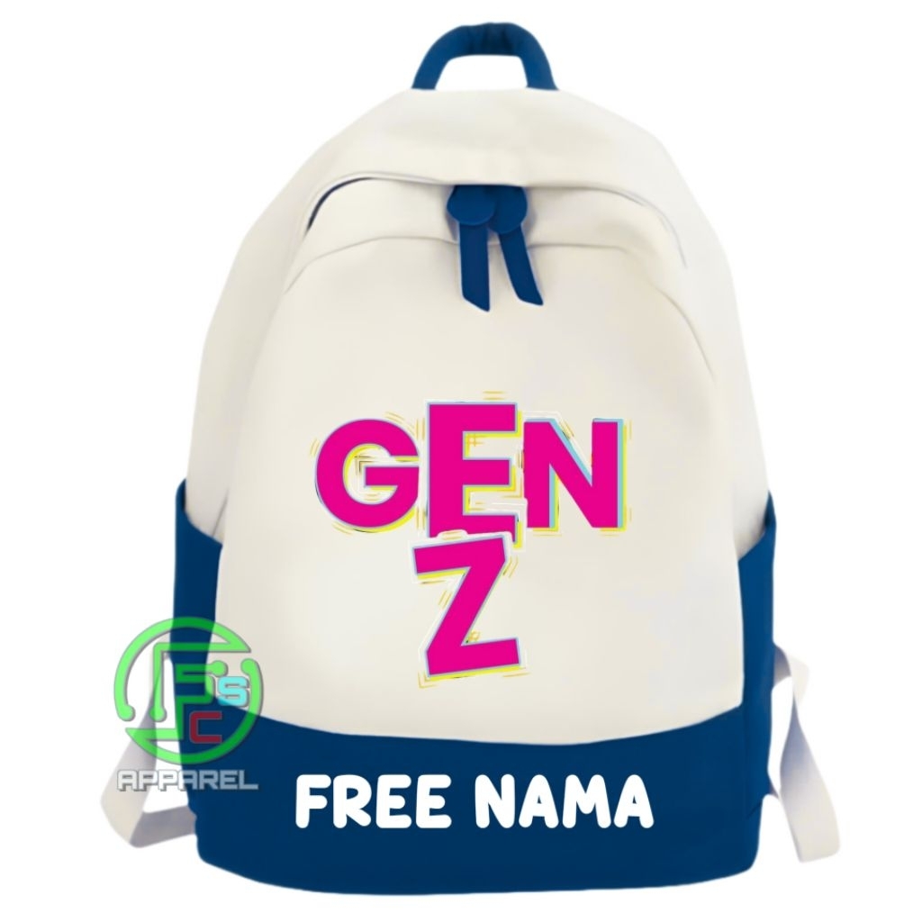 Jual Tas ransel anak laki laki dan perempuan motif sablon gambar text ...