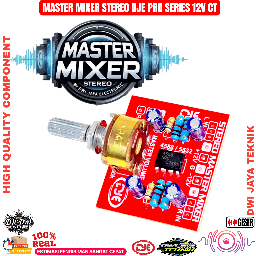 Jual Master Mixer Stereo 1 Pot by DJE | Shopee Indonesia