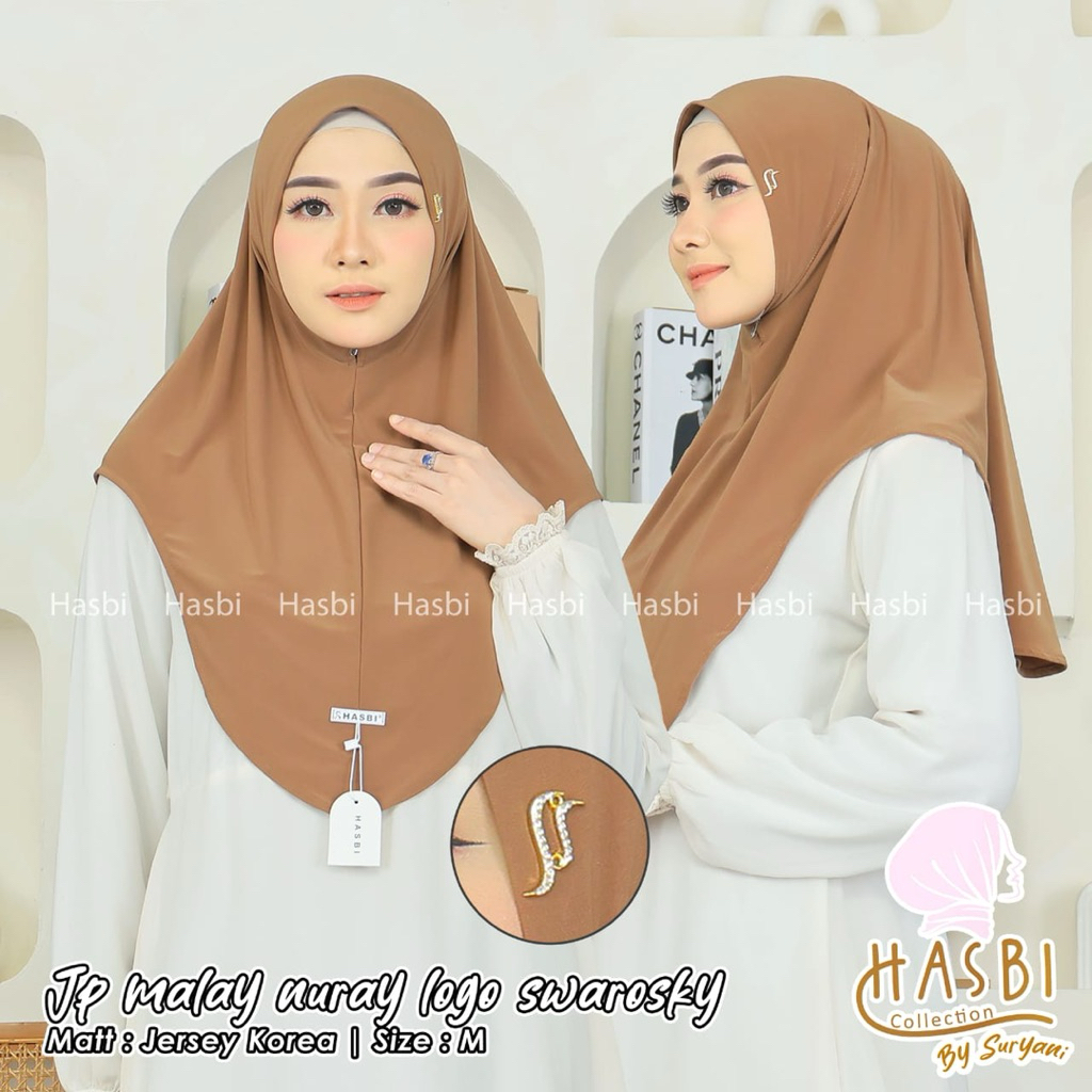 Jual {GROSIR} SURYANI HIJAB- HASBI NURAY LOGO SWAROSKI M DAPAT 5 PCS ...