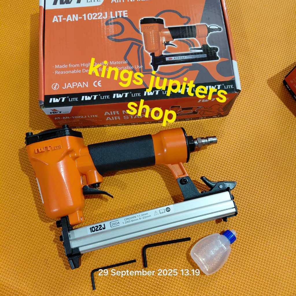 Jual HEAVY DUTY merk IWT 1022J STEPLES NAIL GUN tembakan angin staples ...