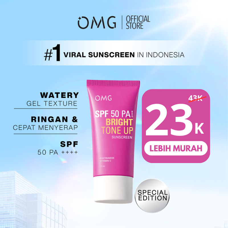 Jual OMG Sunscreen SPF 50 Oh My Glow Sun Care | Sunblock Wajah Instant ...
