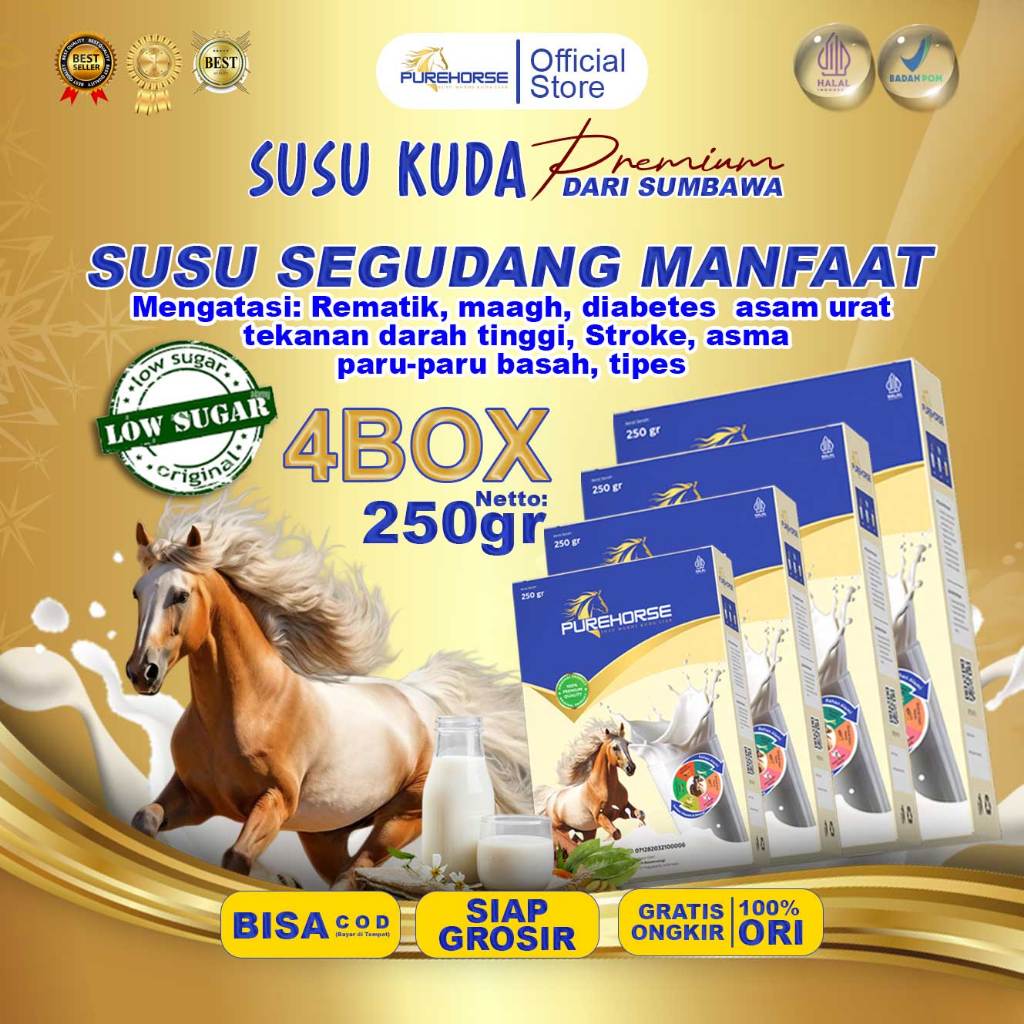 Jual Pure Horse Susu Kuda Liar Sumbawa Asli 100% Mengatasi Asam Urat ...