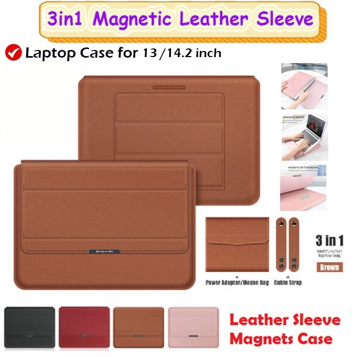 Jual Lenovo ThinkPad X1 Carbon Gen 13 14" LEATHER SLEEVE MAGNETS CASE ...