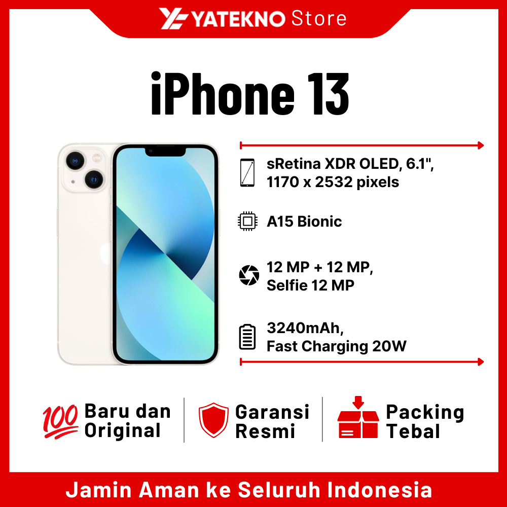 Jual Apple iPhone 13 128GB 256GB Garansi Resmi Indonesia Midnight ...