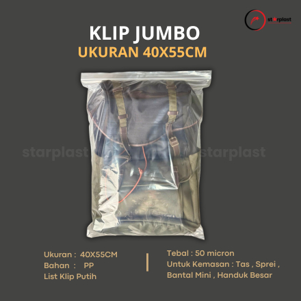 Jual Plastik Klip 40x55 Bening Ber Ziplock Utk Kemasan Packing | Zip ...