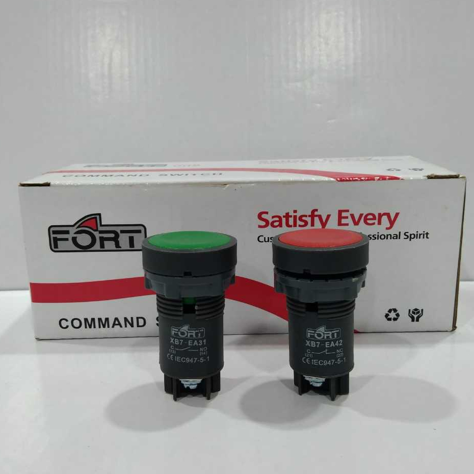 Jual Fort Push Button Tombol Indikator Panel Listrik Hijau Merah ...