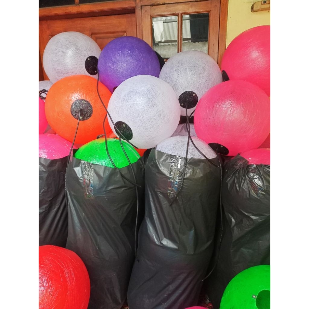 Jual lampion benang gantung outdoor dan indoor diameter 40cm | Shopee ...