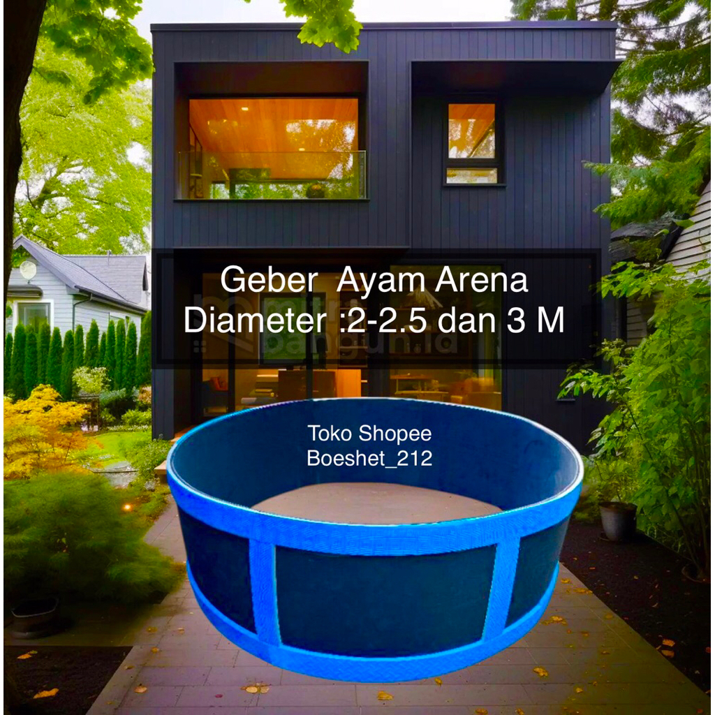 Jual geber / ring ayam list biru panjang 8m diameter lingkaran 2m 2.5m ...