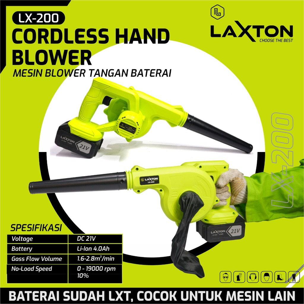 Jual Blower Angin Cordless 21V Laxton LX-200 – Mesin Peniup Debu ...