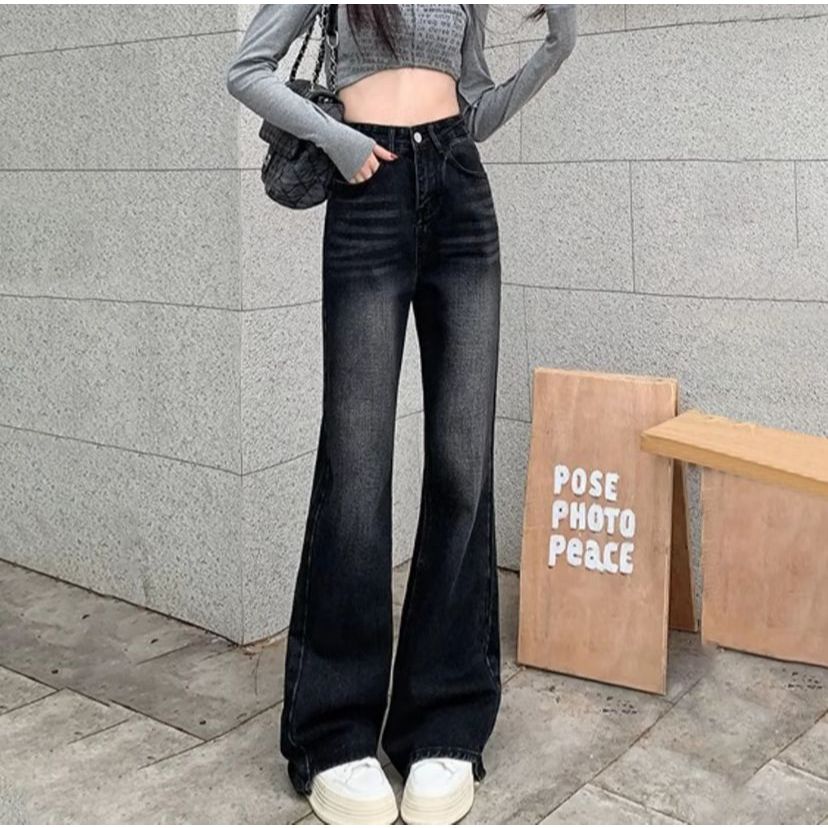 Jual Highwaist Cutbray Jeans Stretch Retro Wanita - Celana Cutbray ...