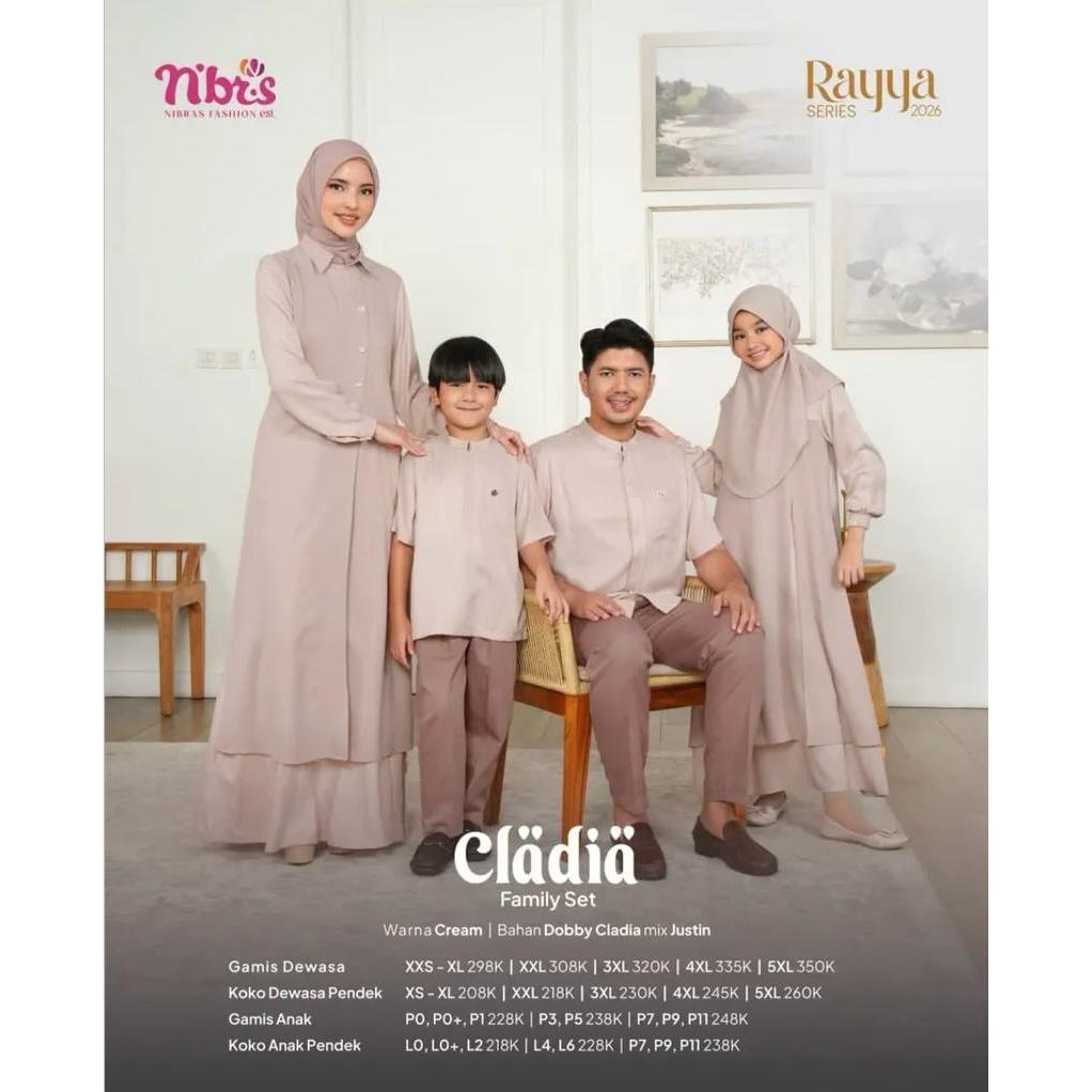 Jual NIBRAS CLADIA CREAM SARIMBIT 2026 - GAMIS KOKO DEWASA COUPLE ...