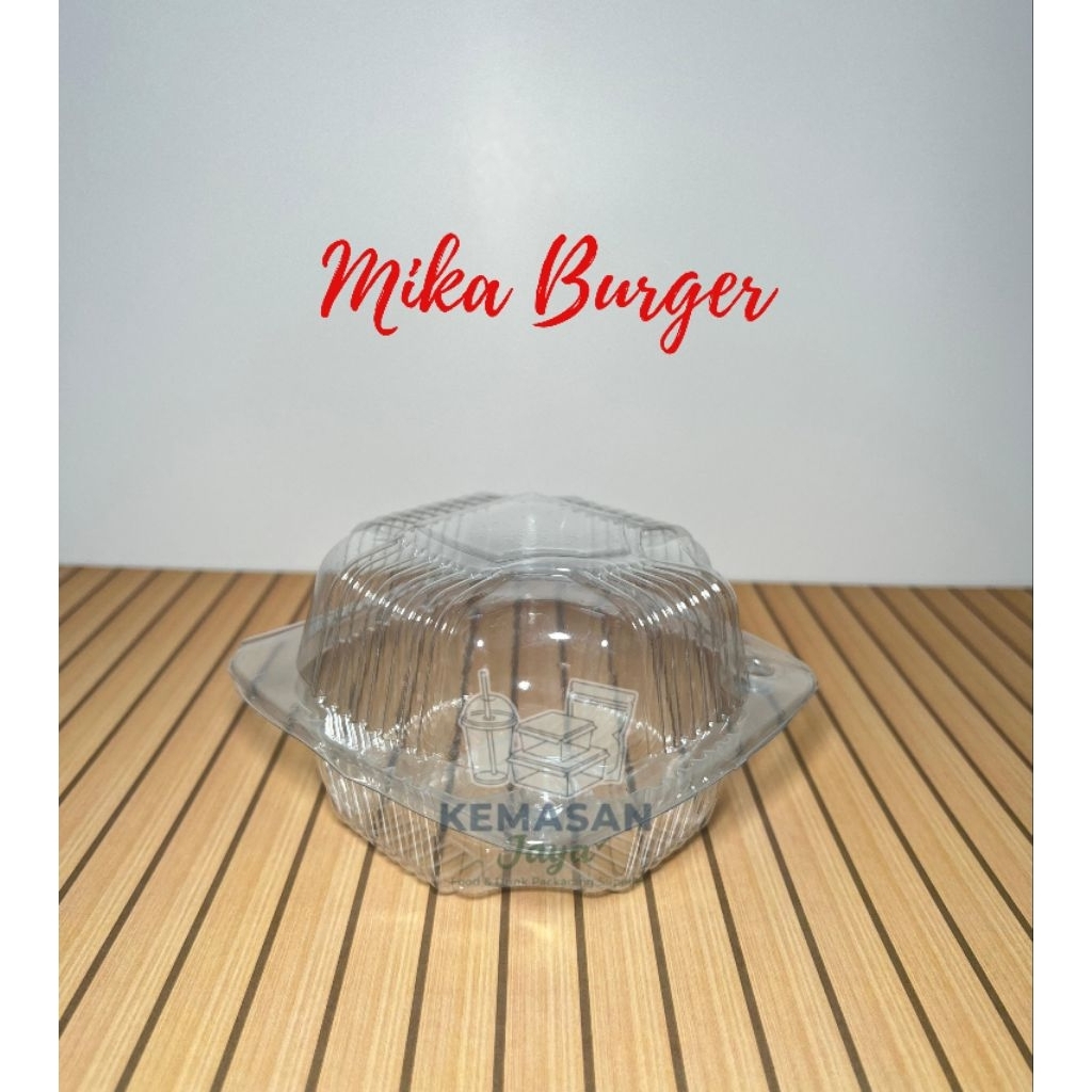 Jual Mika Burger Plastik Bening Roti Donut Hamburger /Pack Merk ORI ...
