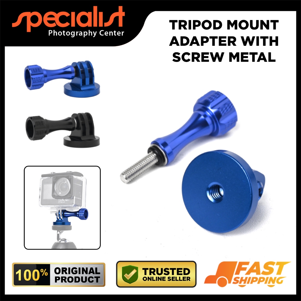 Jual Gopro Tripod Mount Adapter Metal With Thumb Screw | Shopee Indonesia