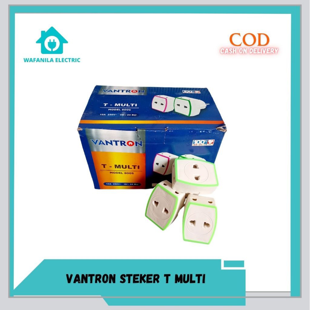 Jual VANTRON - STEKER T MULTI / COLOKAN LISTRIK 3 LUBANG | Shopee Indonesia