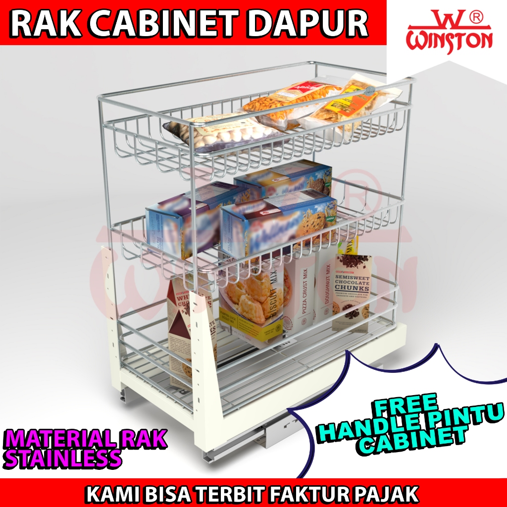 Jual PROMO SPECIAL !!! Rak Tarik WW 004 C Stainless WINSTON Kitchen Set ...