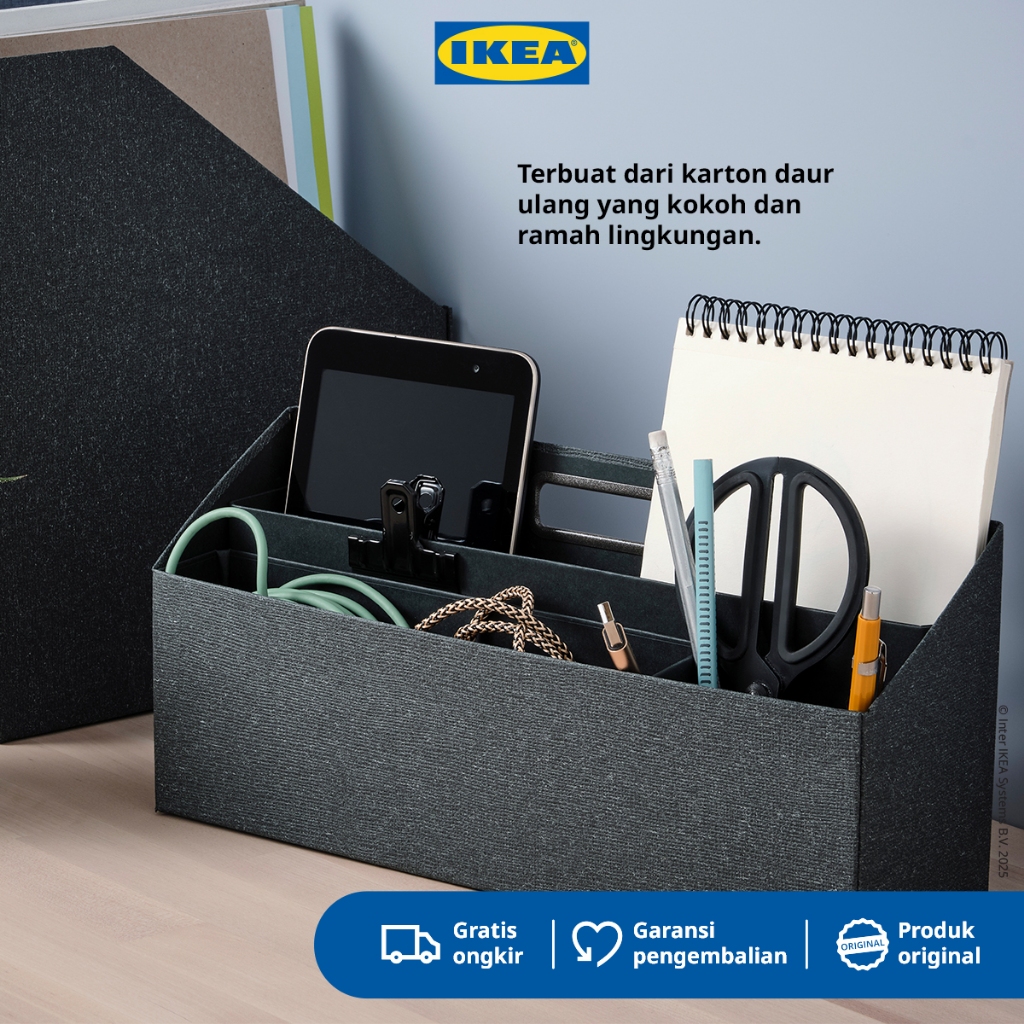Jual IKEA TJOG Kotak Pengatur Meja Kerja / Organizer Meja Minimalis Abu ...